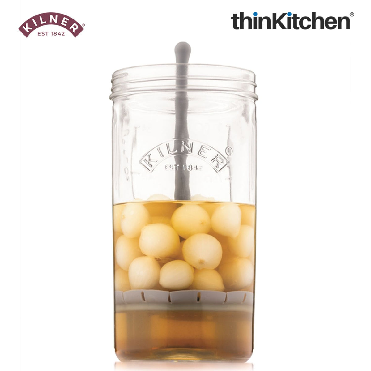 Kilner Pickle Jar with Lifter, 1 Litre | thinKitchen