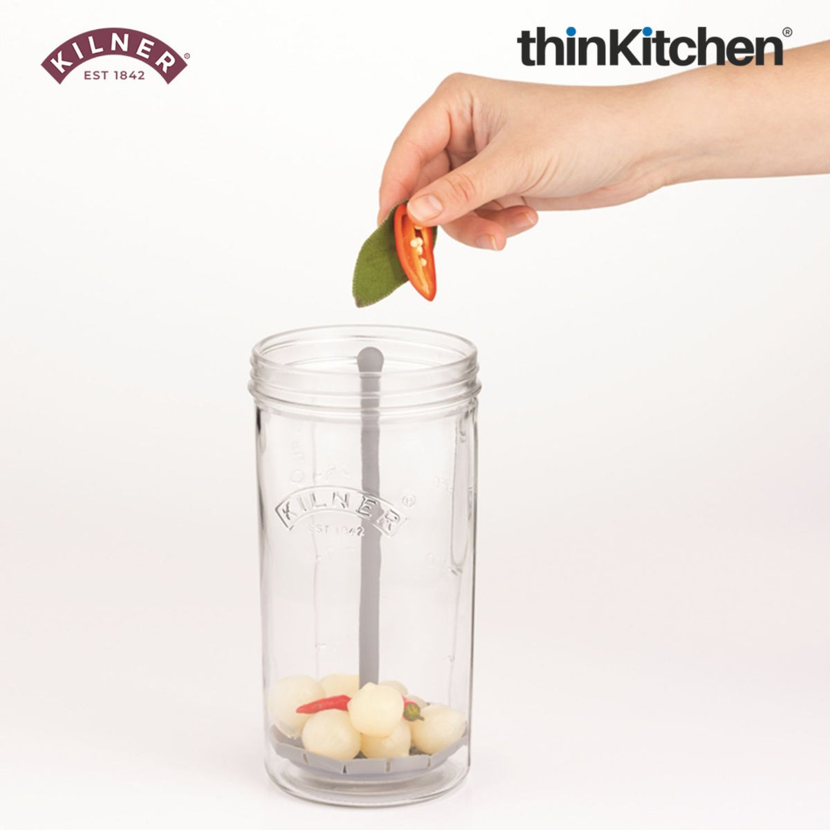 Kilner Pickle Jar with Lifter, 1 Litre | thinKitchen