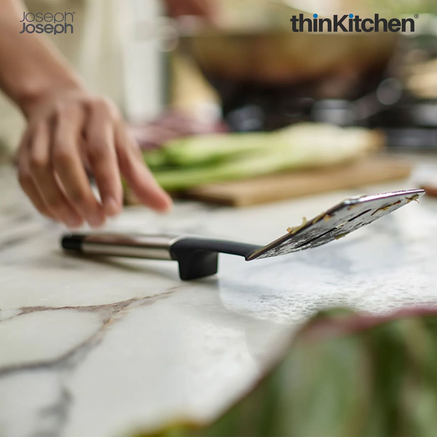 Joseph Joseph Elevate™ Silicone Slotted turner with stainless steel ha ...