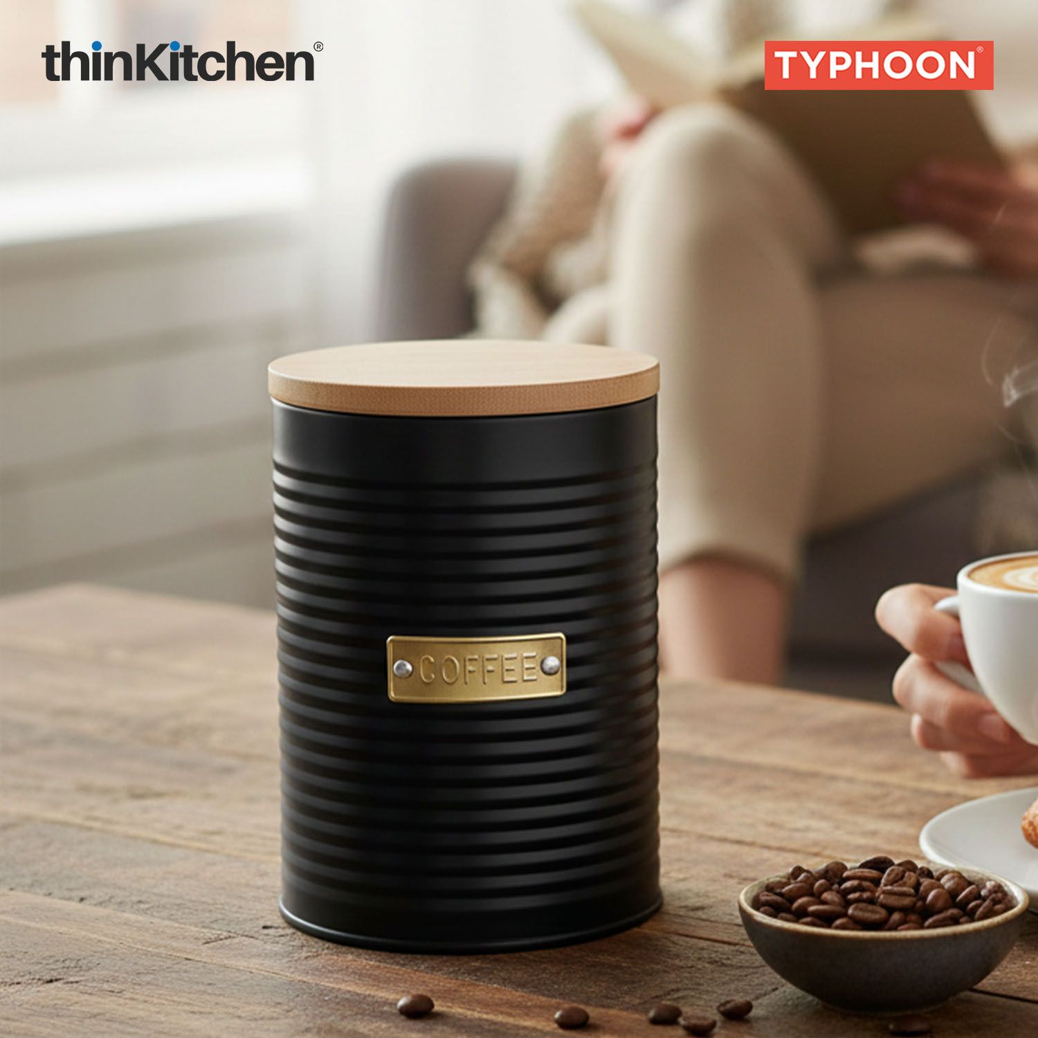 Typhoon Otto Premium Coffee Storage Canister - Navy Blue, 1 Litre|Airt ...