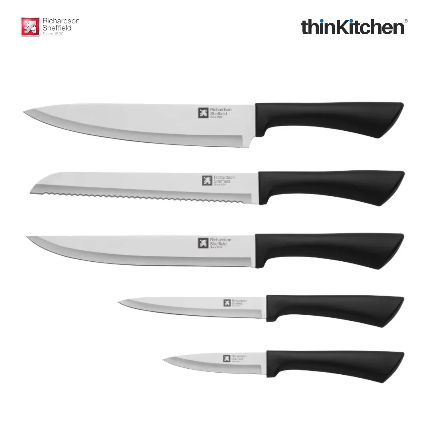 Buy Richardson Sheffield Onyx 5 Pc Knife Set Online at thinKitchen